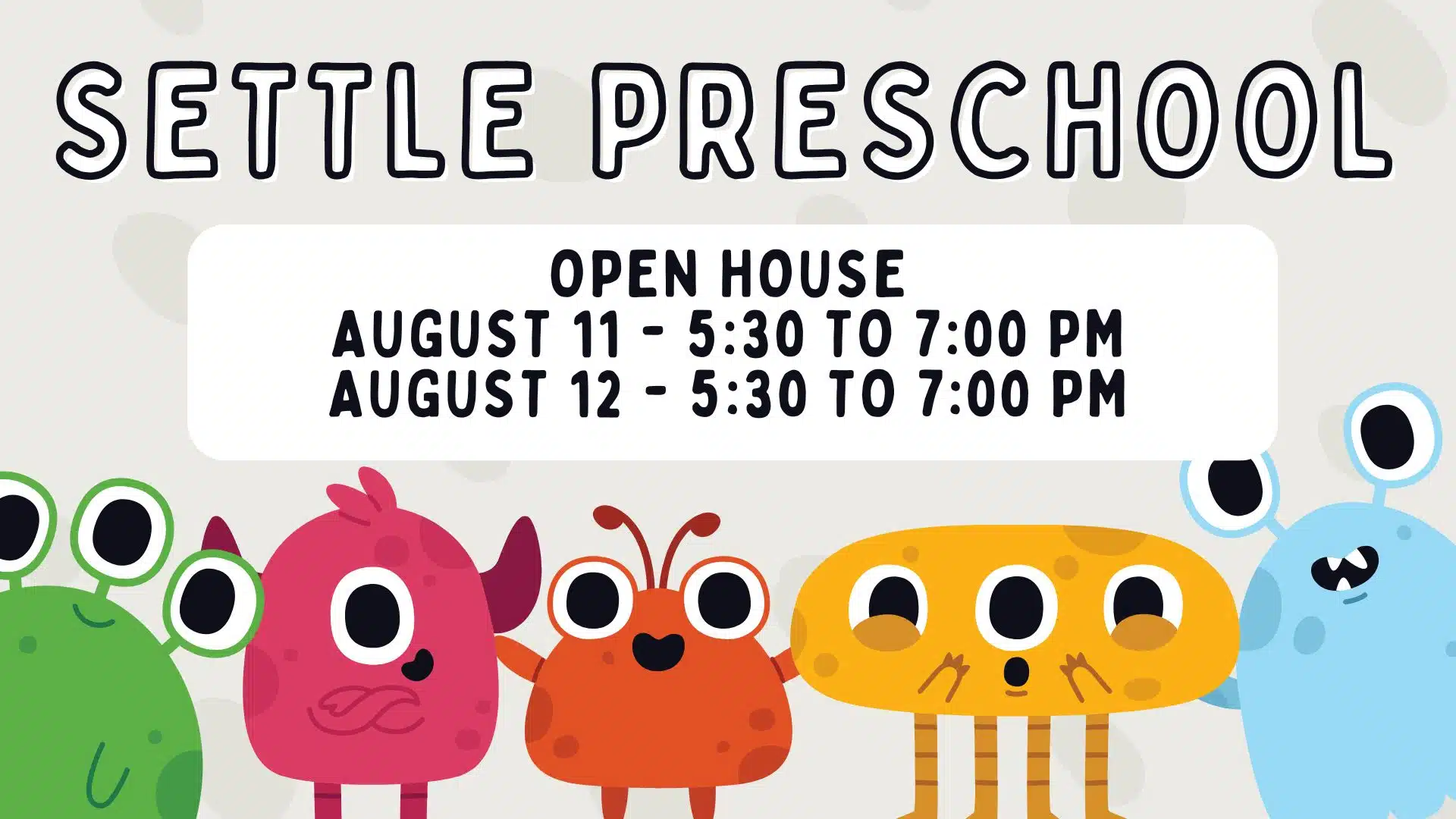 Settle Preschool Open House – Settle Memorial United Methodist Church
